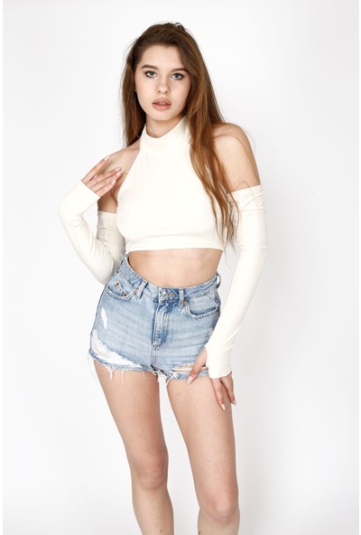 Akdeniz Giyim Blujcy Mavi Jean Şort Akdeniz Giyim Blujcy Mavi Jean Şort