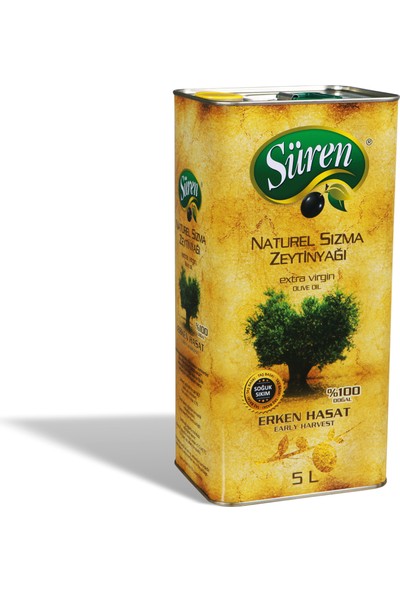 Süren Zeytincilik Yeni Mahsül Naturel Sızma Zeytinyağı 5 Lt Süren Zeytincilik Yeni Mahsül Naturel Sızma Zeytinyağı 5 Lt