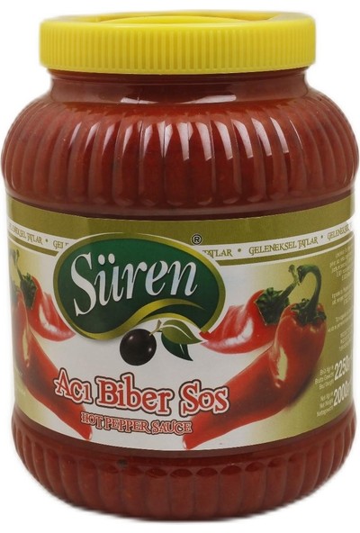 Süren Zeytincilik Süren Acı Biber Sos 1500 gr Süren Zeytincilik Süren Acı Biber Sos 1500 gr