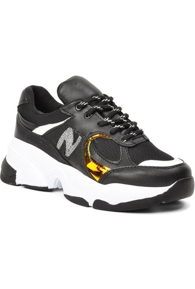 Lamazzi Siyah Kadın Kalın Taban Sneaker