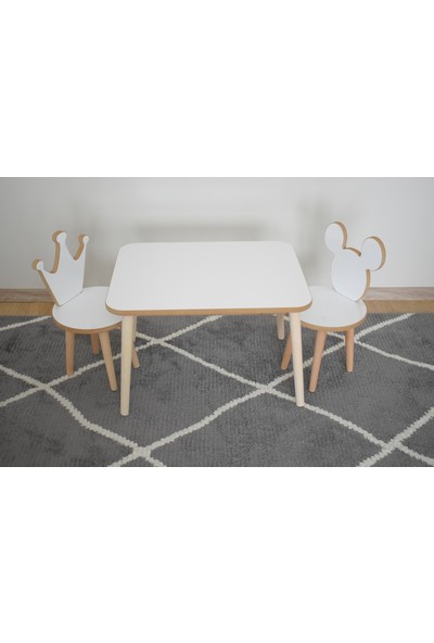 Poi Concept -Yaz Sil Özellikli Aktivite Masa ve Tac, Mickey Figürlü Sandalye Takımı