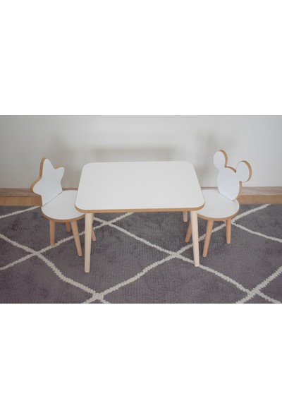 Poi Concept -Yaz Sil Özellikli Aktivite Masa ve Yıldız, Mickey Figürlü Sandalye Takımı