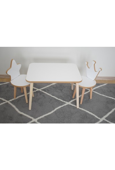 Poi Concept -Yaz Sil Özellikli Aktivite Masa ve Yıldız, Tac Figürlü Sandalye Takımı