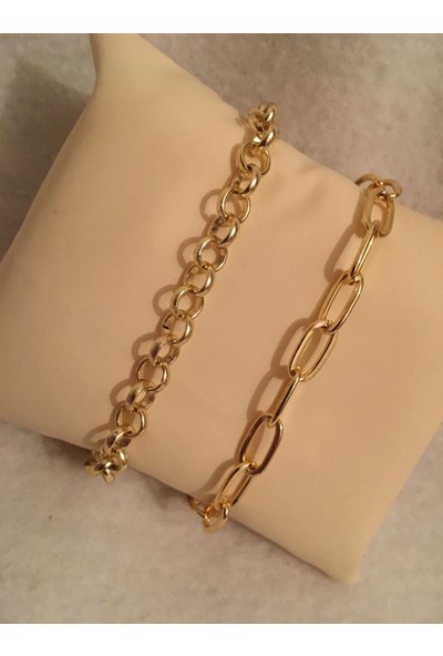 Bers Aksesuar Kadın Lak Kaplama Ikili Bileklik Seti Gold Bers Aksesuar Kadın Lak Kaplama Ikili Bileklik Seti Gold