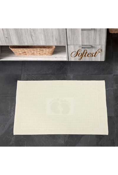 Softest Krem 50X70 cm Ayak Havlusu, Banyo Paspası