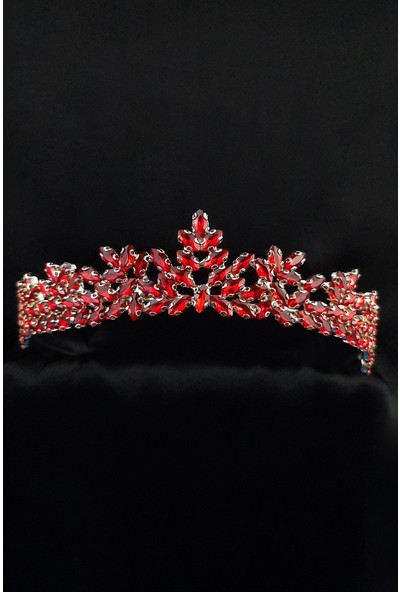 Kamus Amelya Model Kırmızı Krstal Taşlı Gelin ve Kına Tacı Kamus Amelya Model Kırmızı Krstal Taşlı Gelin ve Kına Tacı