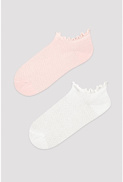 Penti Çok Renkli Kız Çocuk Pinky Basic 2li Patik Çorap