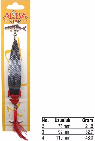 AlbaStar 604 Model Balıkçı Turna Olta Kaşığı AlbaStar 604 Model Balıkçı Turna Olta Kaşığı