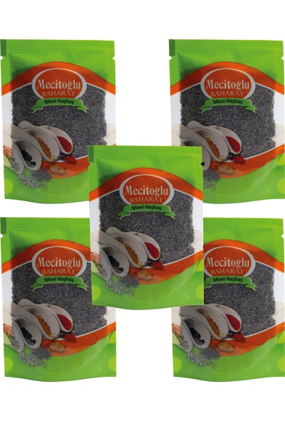 Mecitoğlu Baharat Mavi Haşhaş 50 gr x 5 Adet Mecitoğlu Baharat Mavi Haşhaş 50 gr x 5 Adet