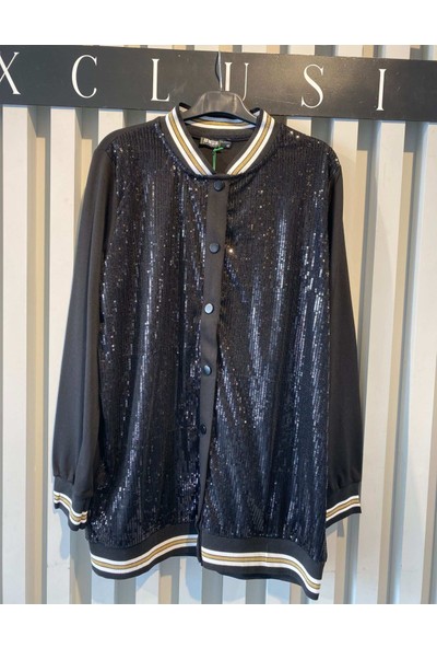 Serap Eser Exclusive Siyah Payetli Kap Serap Eser Exclusive Siyah Payetli Kap