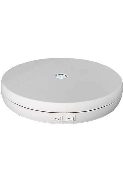 Valkyrie 25CM Işıklı 360 Derece Elektrikli Döner Tabla Turntable Beyaz Valkyrie 25CM Işıklı 360 Derece Elektrikli Döner Tabla Turntable Beyaz