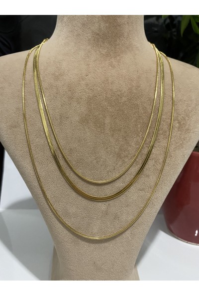 Aksesuaroloji Çeliküçlü Kendinden Kombinli Zincir Kolye