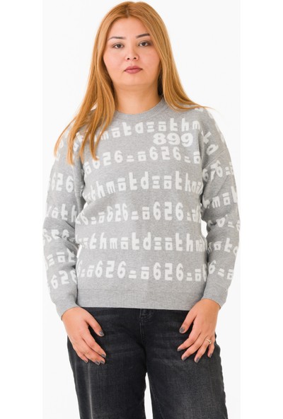 Sogo Cın Harflı Buyuk Beden Kazak Sogo Cın Harflı Buyuk Beden Kazak