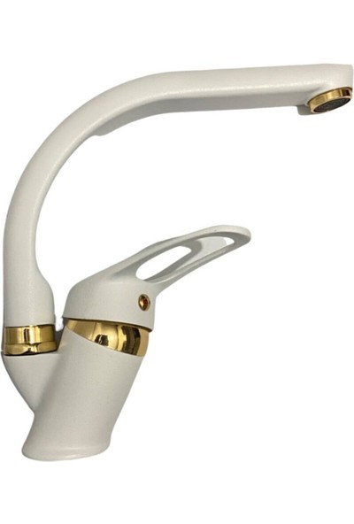 Moonight Beyaz Gold Banyo Lavabo Bataryası Musluğu Çeşmesi Moonight Beyaz Gold Banyo Lavabo Bataryası Musluğu Çeşmesi