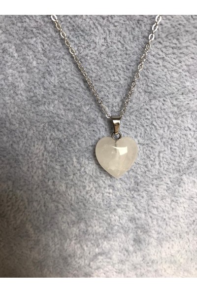İdilden Takı Aksesuar Hakiki Doğaltaş Kristal Kuvars Kalp Minimal Kesim Kolye(Kararmaz Zincir Dahil) İdilden Takı Aksesuar Hakiki Doğaltaş Kristal Kuvars Kalp Minimal Kesim Kolye(Kararmaz Zincir Dahil)