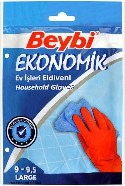 Beybi Lateks Bulaşık ve Ev Işleri Eldiveni - 9 - 95 Large Büyük Boy Beybi Lateks Bulaşık ve Ev Işleri Eldiveni - 9 - 95 Large Büyük Boy