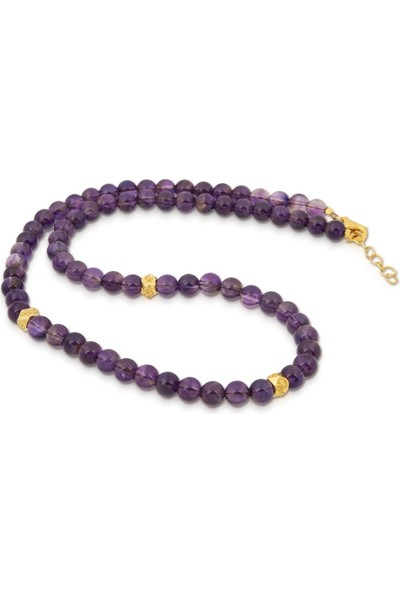 Capra Ametist Taşlı Kolye