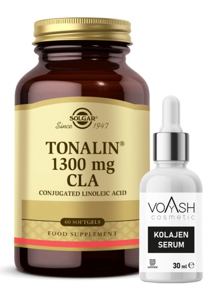 Solgar Tonalin 1300 Mg 60 Kapsül Cla + Voyash Kolajen Serum 30 Ml Solgar Tonalin 1300 Mg 60 Kapsül Cla + Voyash Kolajen Serum 30 Ml