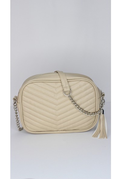 Buysef Vizon Kadın Zincir Askılı Püskül Detaylı Omuz Çantası