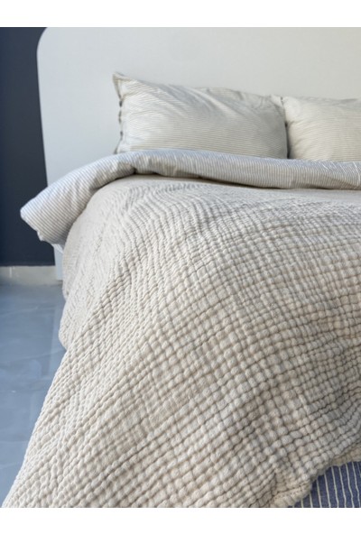 Vizon Battal Boy 4 Kat Müslin Pamuk Yatak Örtüsü