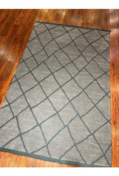 Delibaşlar Halı Doku 7018 Gri Kaymaz Taban Yumuşak Dokulu Dekoratif Salon Halısı Kilim 155 x 230 cm Delibaşlar Halı Doku 7018 Gri Kaymaz Taban Yumuşak Dokulu Dekoratif Salon Halısı Kilim 155 x 230 cm