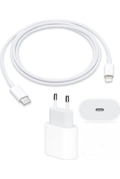 Tıklakap Apple iPhone 20w Hızlı Şarj Aleti + Type c Kablo Tıklakap Apple iPhone 20w Hızlı Şarj Aleti + Type c Kablo