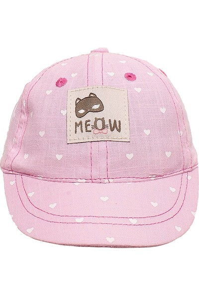 Cantoy Kız Bebek Desenli Yazlık Kasket Şapka 0-18 Ay