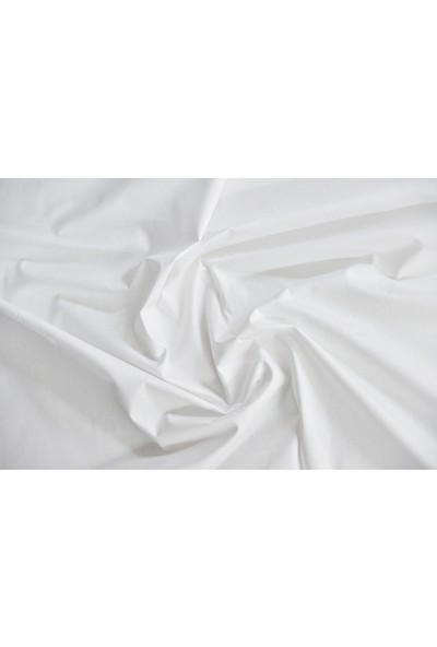 Bebeğin Sepeti 60 cm x 2 Metre Akfil/poplin 63 Tel Sık Dokuma Beyaz Pamuk Kumaş Lüx Yüksek Kalite