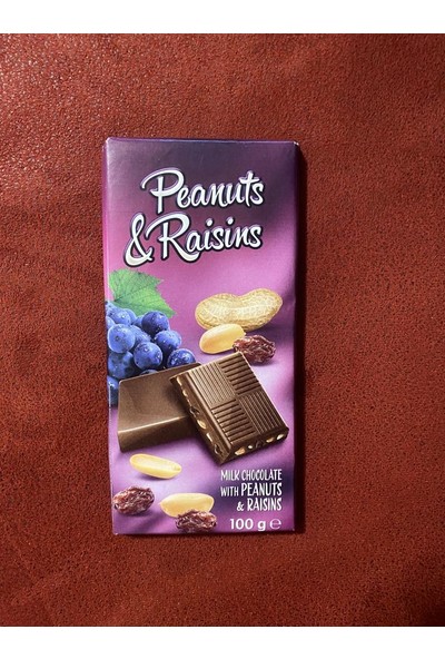 Lidl Yer Fıstığı ve Kuru Üzümlü Sütlü Çikolata 100 gr