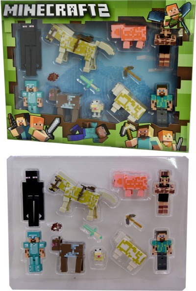 Minecraft Oyuncak At Hayalet Ördek Domuz Insan Figür Seti