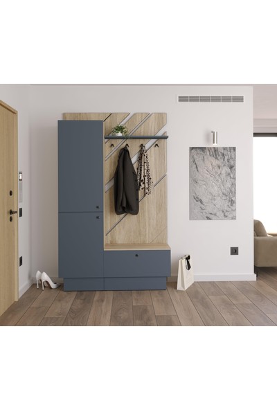 Shila Home - Antrasit Çam Vestiyer Portmanto Ayakkabılık Shila Home - Antrasit Çam Vestiyer Portmanto Ayakkabılık