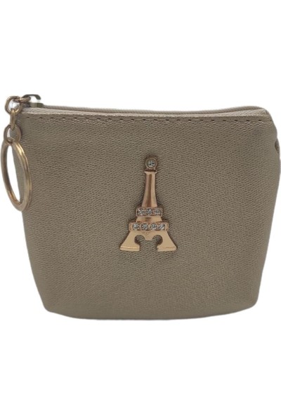 Anahtarlıklı Para Cüzdanı Kristal Taşlı Eyfel Kulesi Temalı Gold