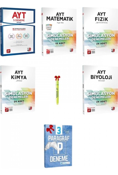 3D Yayınları AYT 5' Li Sayısal,AYT Matematik,AYT Fizik,AYT Kimya ve Biyoloji Deneme Tamamı Video Çözümlü 3D Yayınları AYT 5' Li Sayısal,AYT Matematik,AYT Fizik,AYT Kimya ve Biyoloji Deneme Tamamı Video Çözümlü