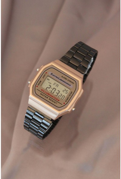 Spectrum Dijital Retro Model Rose Kasa Siyah Renk Metal Kordonlu Saat Spectrum Dijital Retro Model Rose Kasa Siyah Renk Metal Kordonlu Saat
