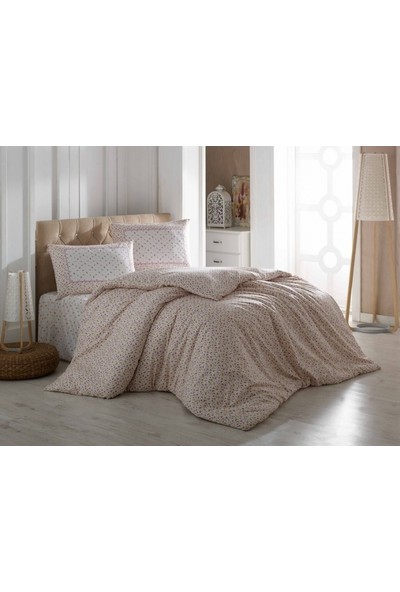 Kristal Çift Kişilik Ranforce Nevresim Takımı Claris Pembe Kristal Çift Kişilik Ranforce Nevresim Takımı Claris Pembe