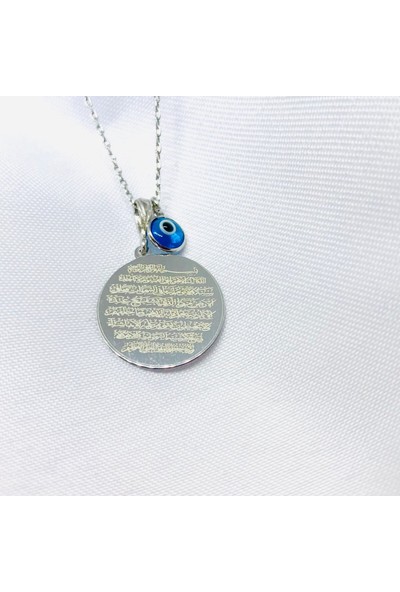 Gökdeniz 925 Oval Plaka Dua Gümüş Kolye