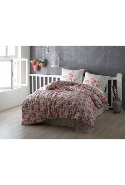 Kristal Çift Kişilik Ranforce Nevresim Takımı Adaline Pembe Kristal Çift Kişilik Ranforce Nevresim Takımı Adaline Pembe