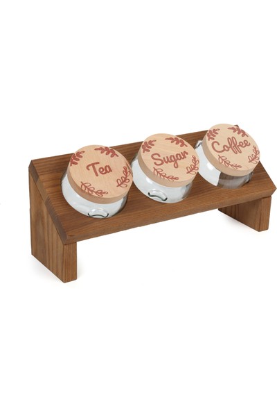 Kıvanç Shop Ahşap Stand 3 lü Baharatlık Kıvanç Shop Ahşap Stand 3 lü Baharatlık