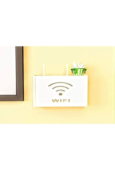 Nanopro Wifi Kutusu Pratik Ahşap Dekoratif Beyaz Wıfı Kutusu Nanopro Wifi Kutusu Pratik Ahşap Dekoratif Beyaz Wıfı Kutusu