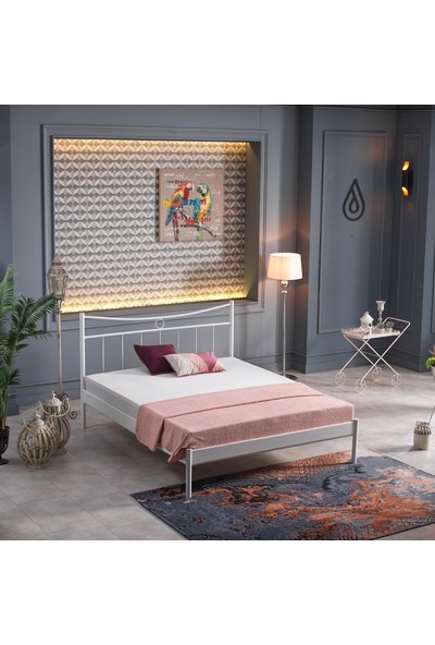 Unimet Daily-S Tek Kişilik Metal Karyola-Beyaz Unimet Daily-S Tek Kişilik Metal Karyola-Beyaz