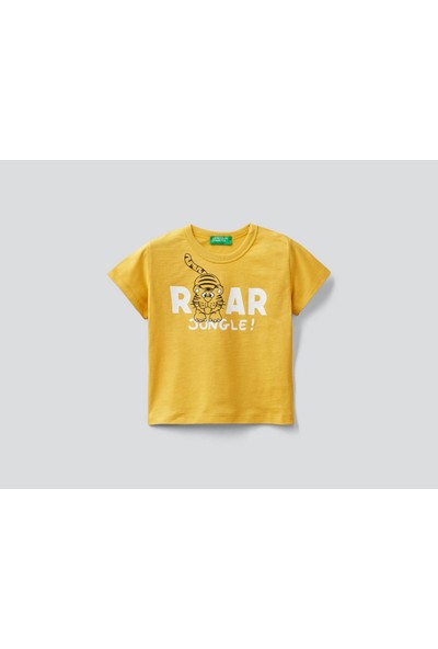 Benetton Grafik Baskılı Tshirt