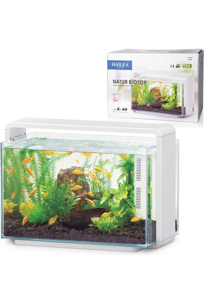 Hailea E60 Komple Akvaryum Beyaz 60 Lt Hailea E60 Komple Akvaryum Beyaz 60 Lt