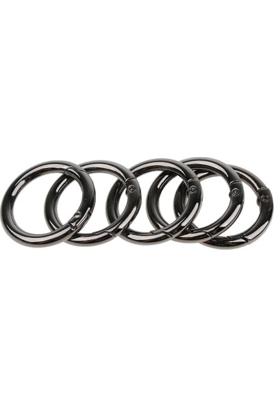 Aututer 5 Adet Çinko Alaşım Yuvarlak Karabiner Anahtarlık Anahtarlık Anahtarlık Yay Çıtçıt Klips Açık Siyah 19MM (Yurt Dışından) Aututer 5 Adet Çinko Alaşım Yuvarlak Karabiner Anahtarlık Anahtarlık Anahtarlık Yay Çıtçıt Klips Açık Siyah 19MM (Yurt Dışından)