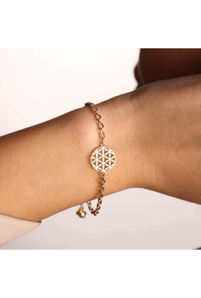 SembolGold Yaşam Çiçeği Altın Bileklik 14 Ayar SembolGold Yaşam Çiçeği Altın Bileklik 14 Ayar