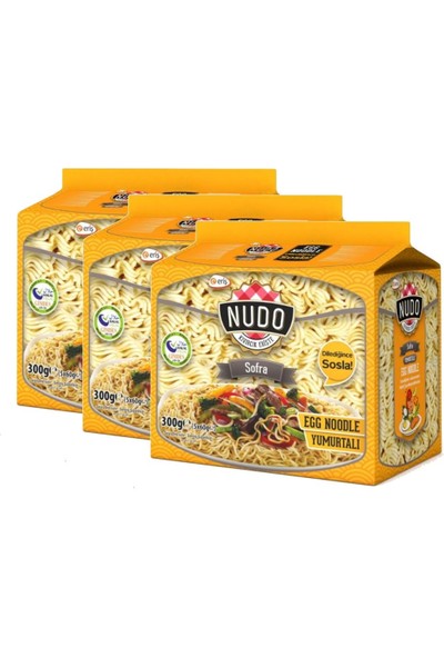 Nudo Yumurtalı Egg Noodle Çin Eriştesi 300 gr 3 Adet Nudo Yumurtalı Egg Noodle Çin Eriştesi 300 gr 3 Adet