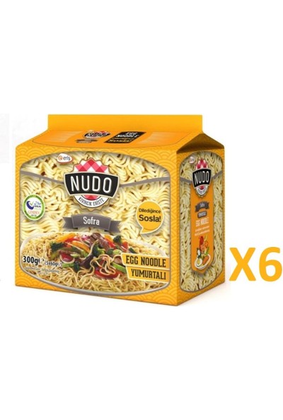Nudo Yumurtalı Egg Noodle Çin Eriştesi 300 gr 6 Adet Nudo Yumurtalı Egg Noodle Çin Eriştesi 300 gr 6 Adet
