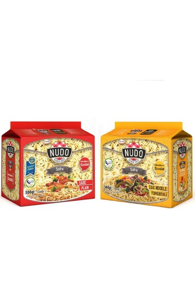 Nudo Egg Noodle Çin Eriştesi 300 gr 2 Adet Yumurtalı ve Sade Noddle 2'li Paket Nudo Egg Noodle Çin Eriştesi 300 gr 2 Adet Yumurtalı ve Sade Noddle 2'li Paket