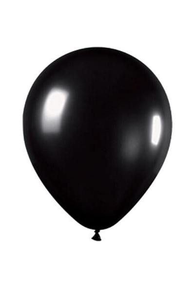 Metalik Lateks Balon Siyah 10 Adet