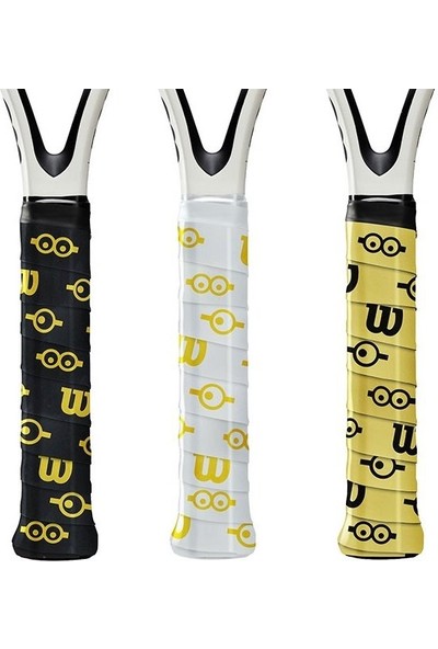Wilson Minions 3lü Overgrip Sarı, Siyah ve Beyaz WR8408401001 Wilson Minions 3lü Overgrip Sarı, Siyah ve Beyaz WR8408401001