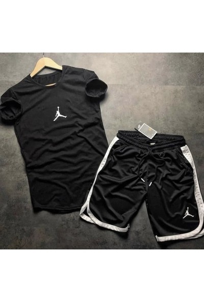 Amor Man Yuvarlak Yaka Dijital Göğüs Baskılı Ultra Hafif Yeni Stil Erkek Şort Takım